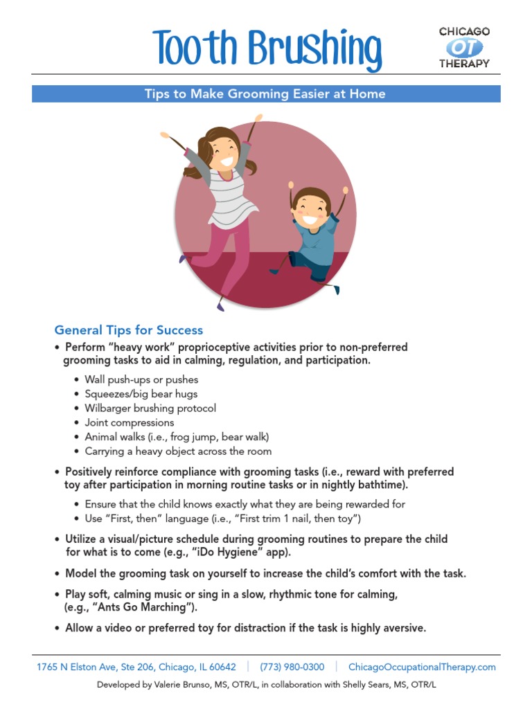 OT Grooming Tooth Brushing | PDF | Toothbrush | Mouth