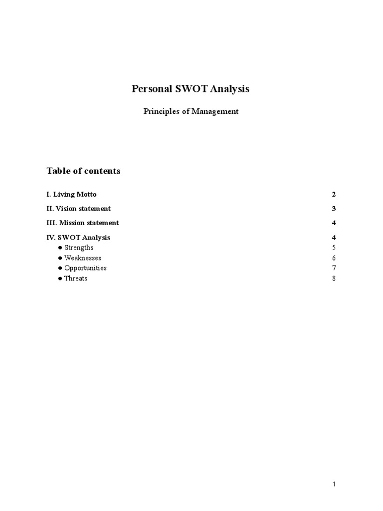 PM Personal SWOT Analysis | PDF | Laozi