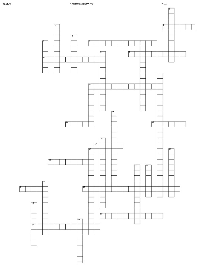 Crossword Puzzle | PDF | State (Polity) | Political Science
