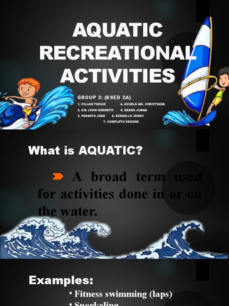 Group 2-Aquatic Recreational Activities | PDF | Scuba Diving | Swimming
