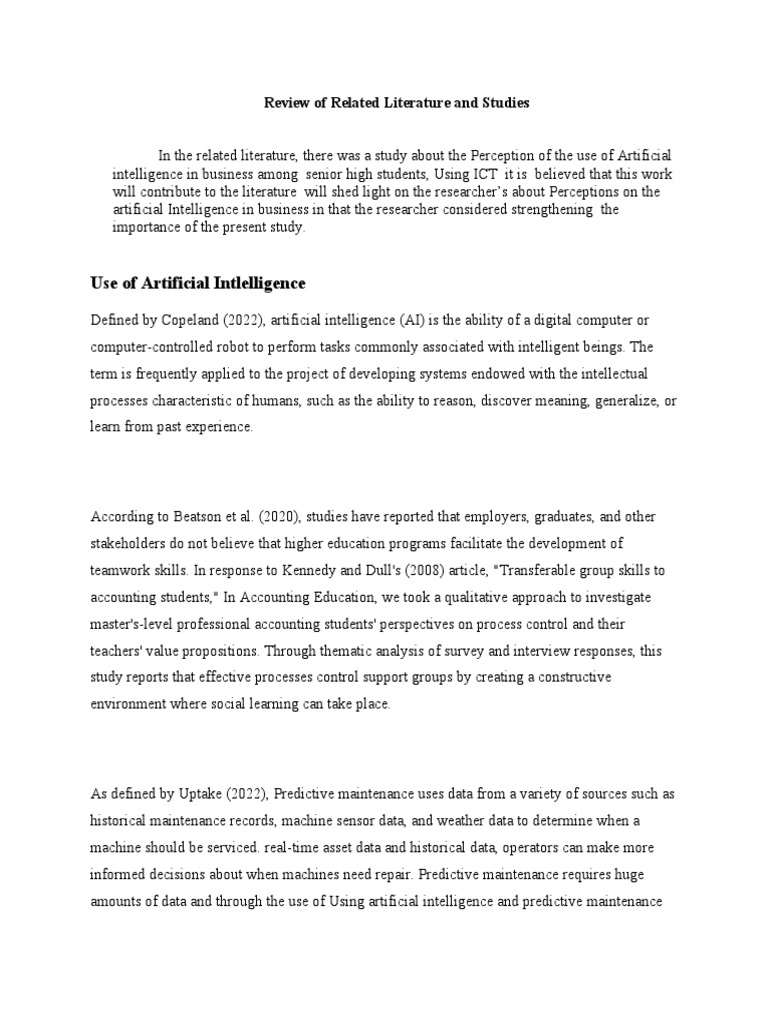 RRL1 | PDF | Artificial Intelligence | Intelligence (AI) & Semantics