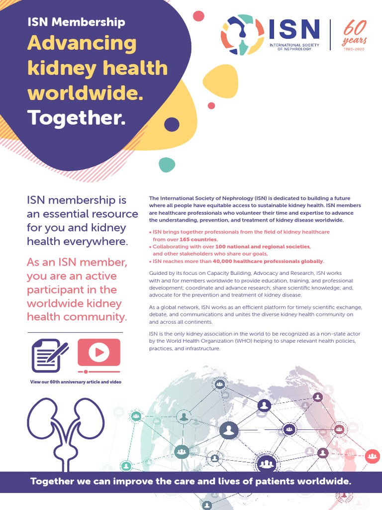 ISN Membership Leaflet NEW LOGO | PDF | Nephrology | Health Care