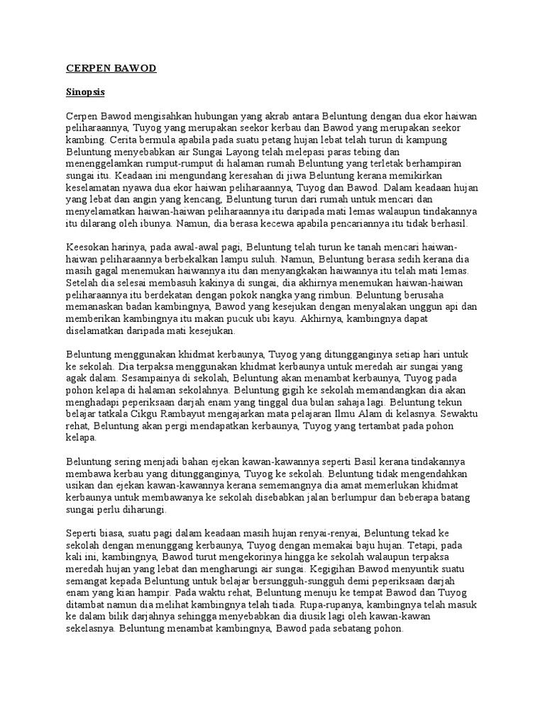 Cerpen Bawod | PDF