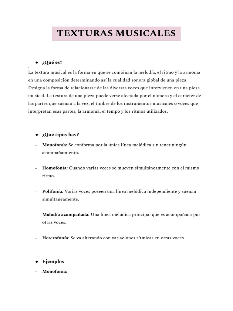 Texturas Musicales | PDF | Arte | Poesía