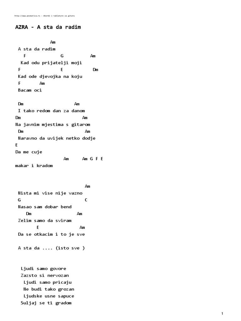 AZRA A Sta Da Radim | PDF