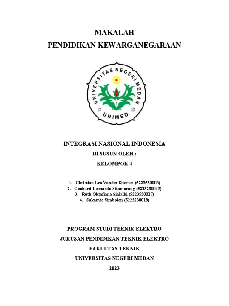 Makalah Pendidikan Kewarganegaraan Integ | PDF