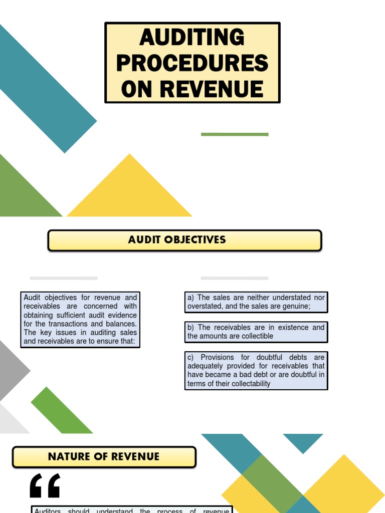 Slide Audit On Revenue - Latest - 1 | PDF | Audit | Internal Control