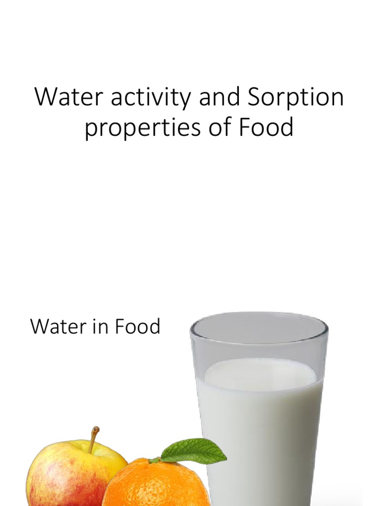 Water Activity | PDF | Water | Enzyme