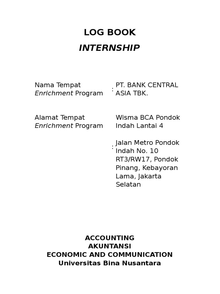 Internship: Log Book | PDF | Banking | Banks