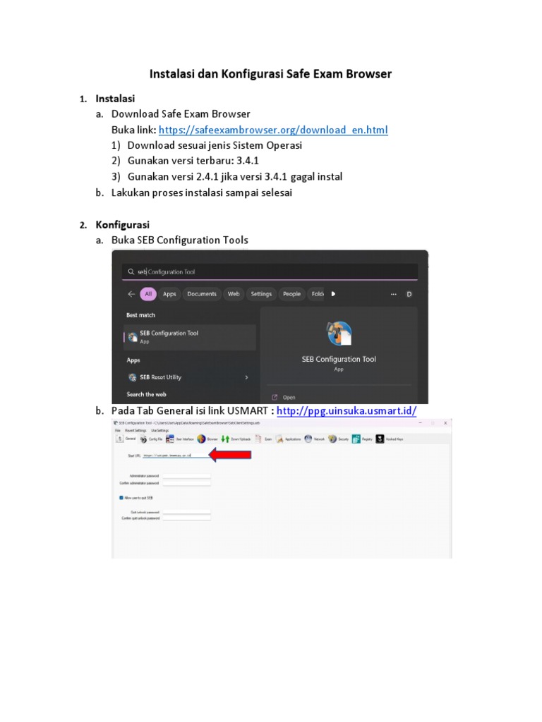 Instalasi Dan Konfigurasi Safe Exam Browser | PDF