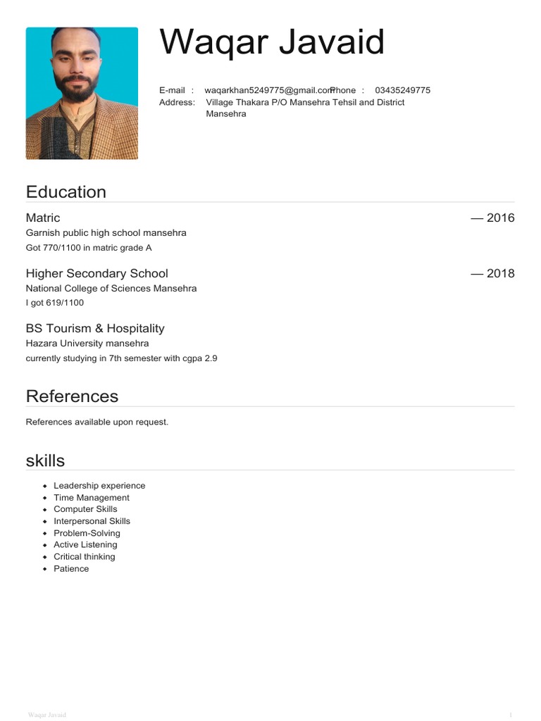 Waqar CV | PDF