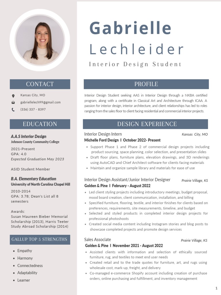 gabrielle lechleider resume | PDF | Curriculum | Teachers