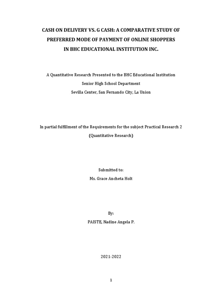 PAISTE Nadine Angela Complete Chapters 1 To 4 | PDF | Survey Methodology | Questionnaire