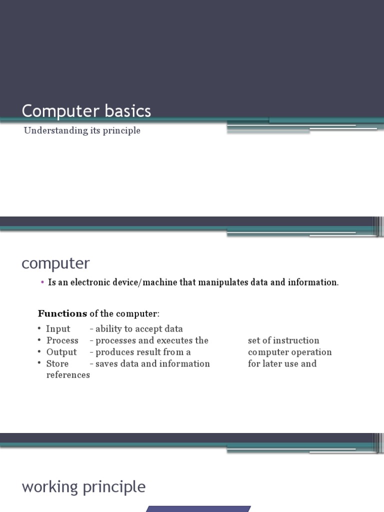 Basic Computer Principle | PDF | Computer Hardware | Input/Output