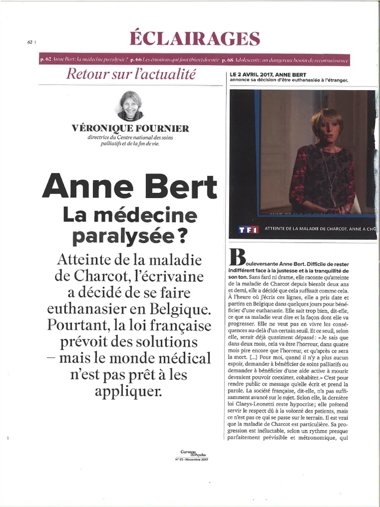 Anne Bert Euthanasiée | PDF