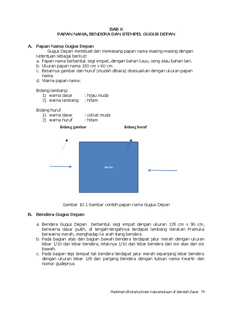 Papan dan Bendera Gugus Depan Pramuka | PDF