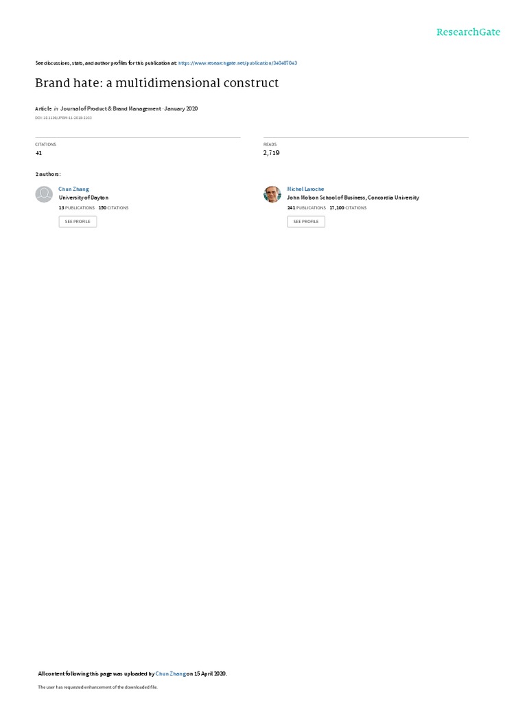 Brand Hate (2) Imp | PDF | Emotions | Hatred