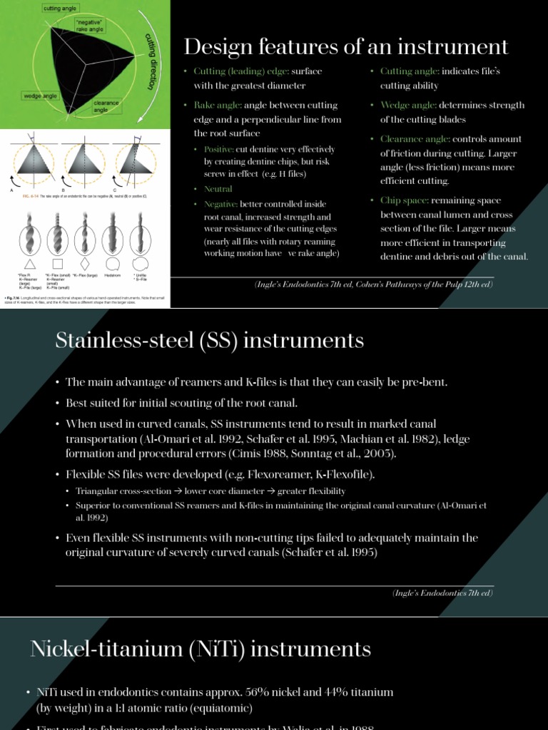 Design Features of An Instrument: - Cutting (Leading) Edge: Rake Angle ...