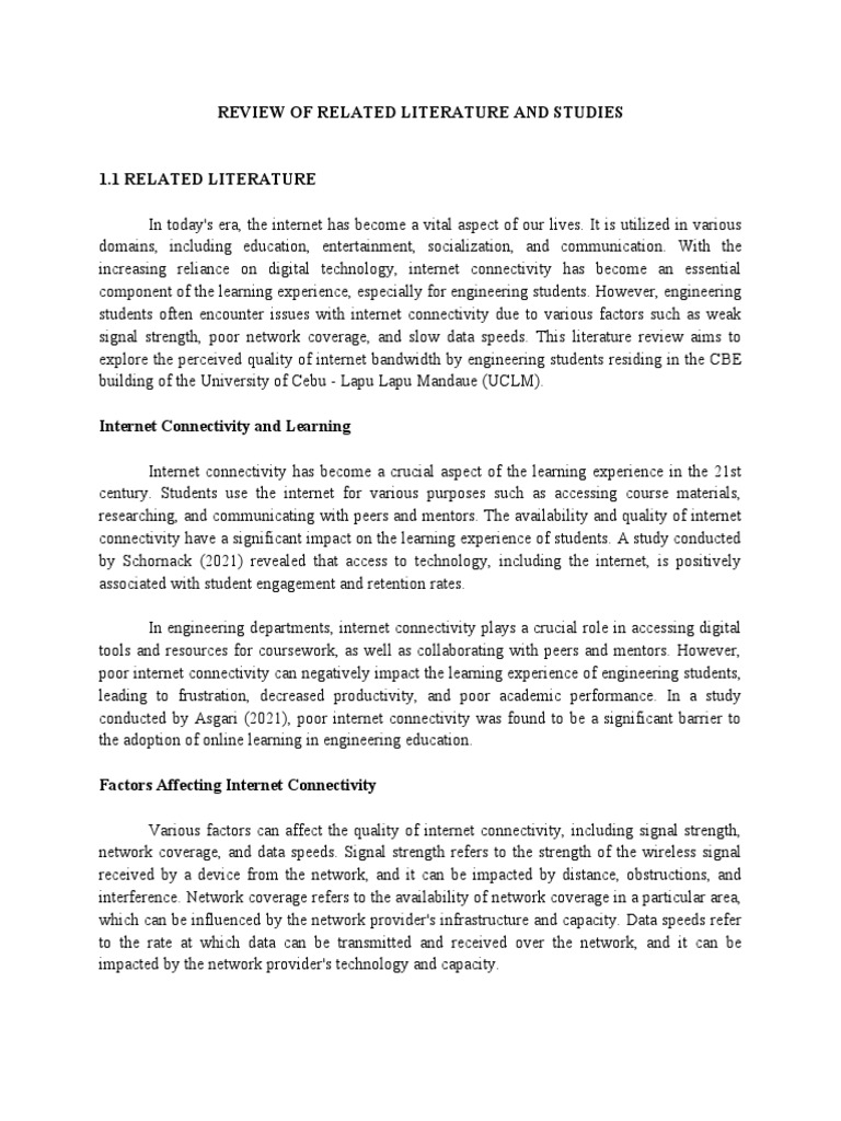 Review of Related Literature and Studies | PDF | Computer Network ...