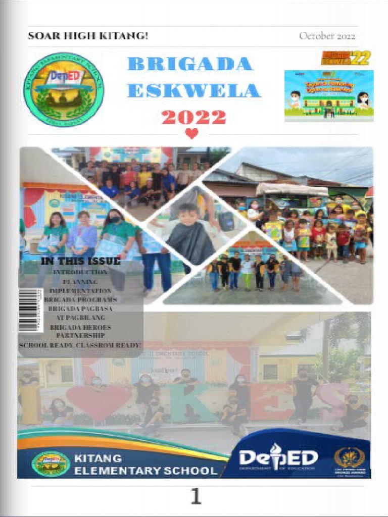 Kitang Es Brigada Eskwela Magazine | PDF | Massage | Teachers