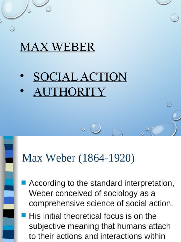 Socl-A 201 Sociological Theories Max Weber | PDF
