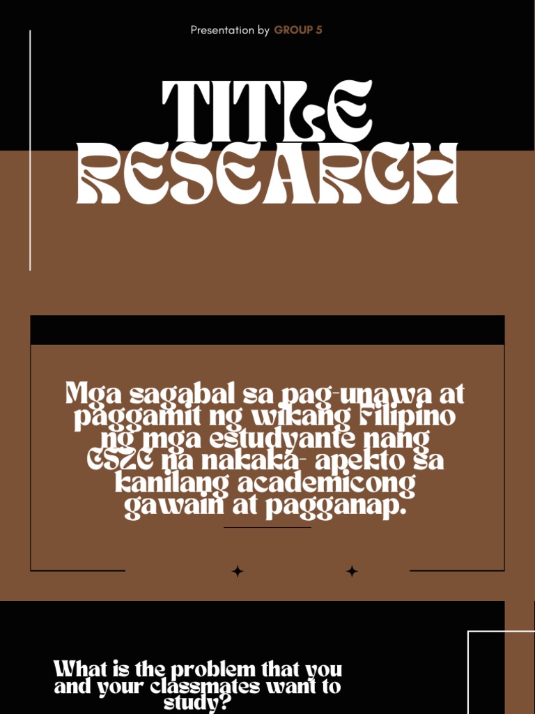 Title Research | Download Free PDF | Tagalog Language | Cognition