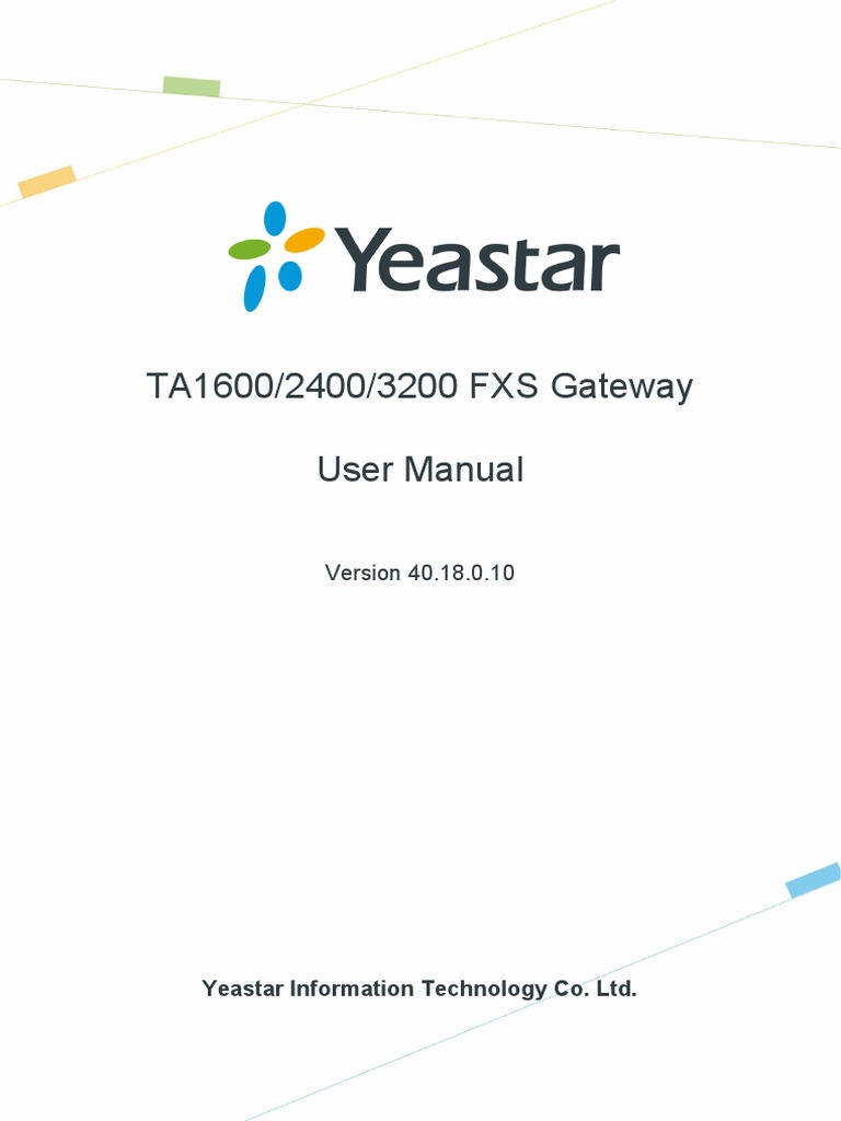 Yeastar TA1600&TA2400&TA3200 User Manual en | PDF | Computer Network ...