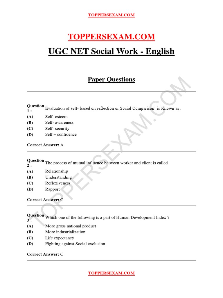 Ugc Net Social Work (New) PDF | PDF | Socialization | Social Skills