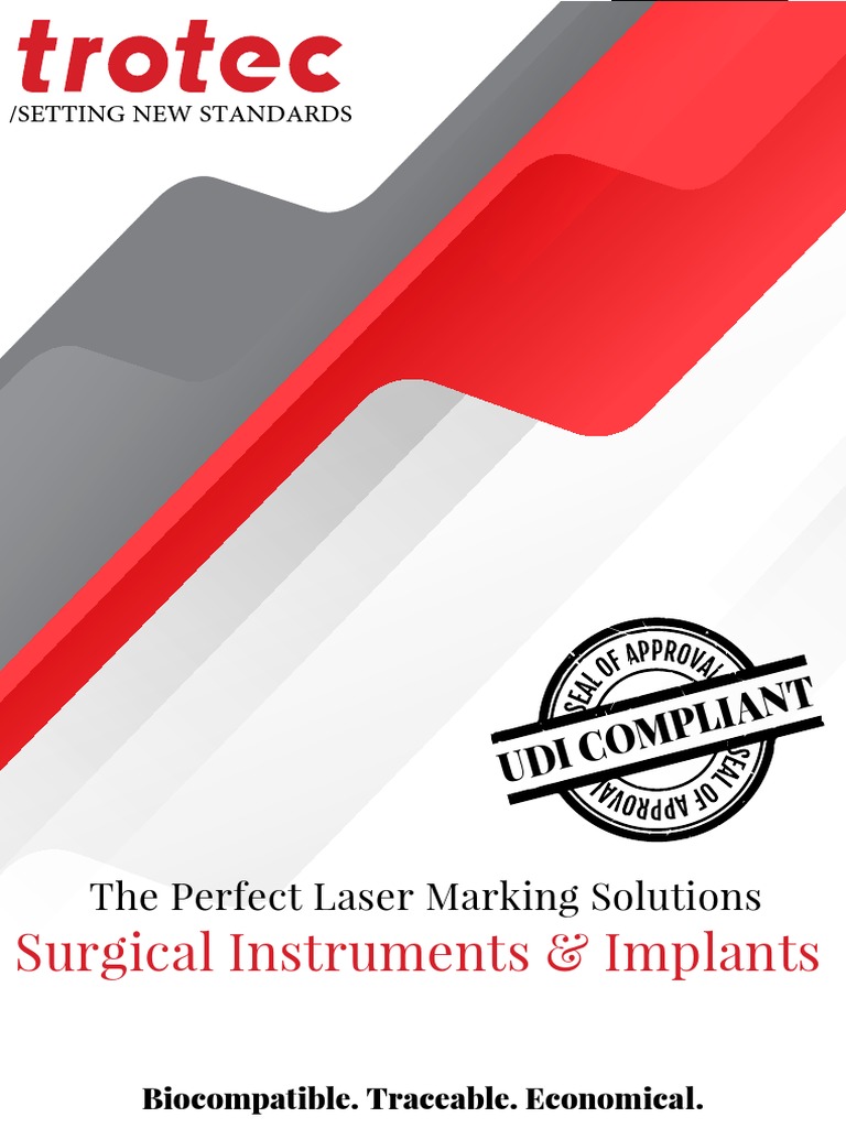 UDI Compliant Laser Marking Solutions | PDF | Medical Device | Steel