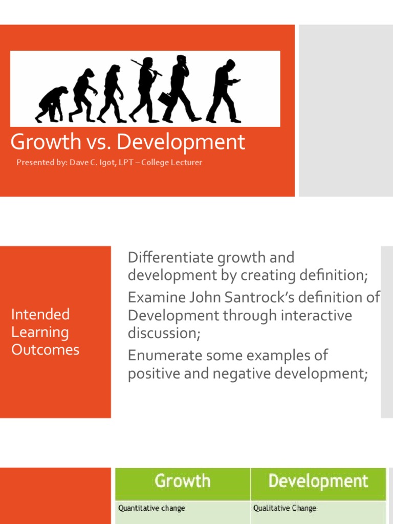 Growth vs. Development: Understanding the Differences | PDF | Mental ...