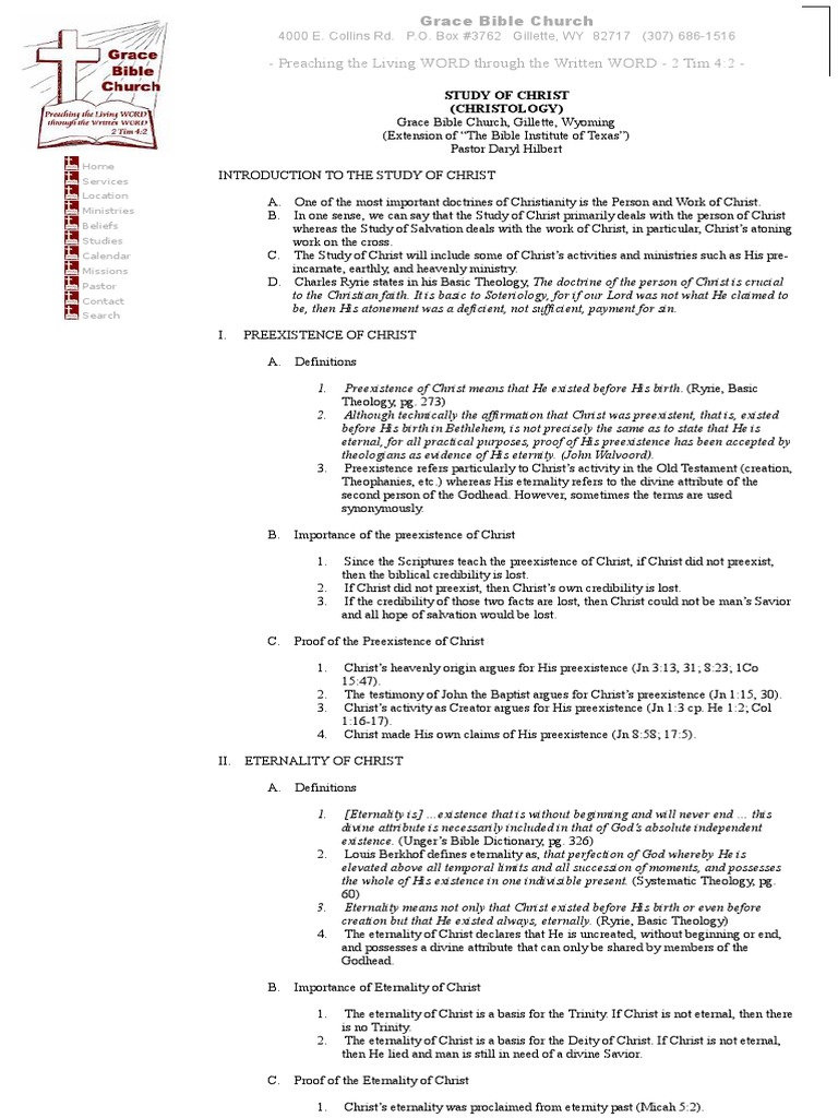 Study of Christ (Christology) | PDF | Arianism | Incarnation (Christianity)