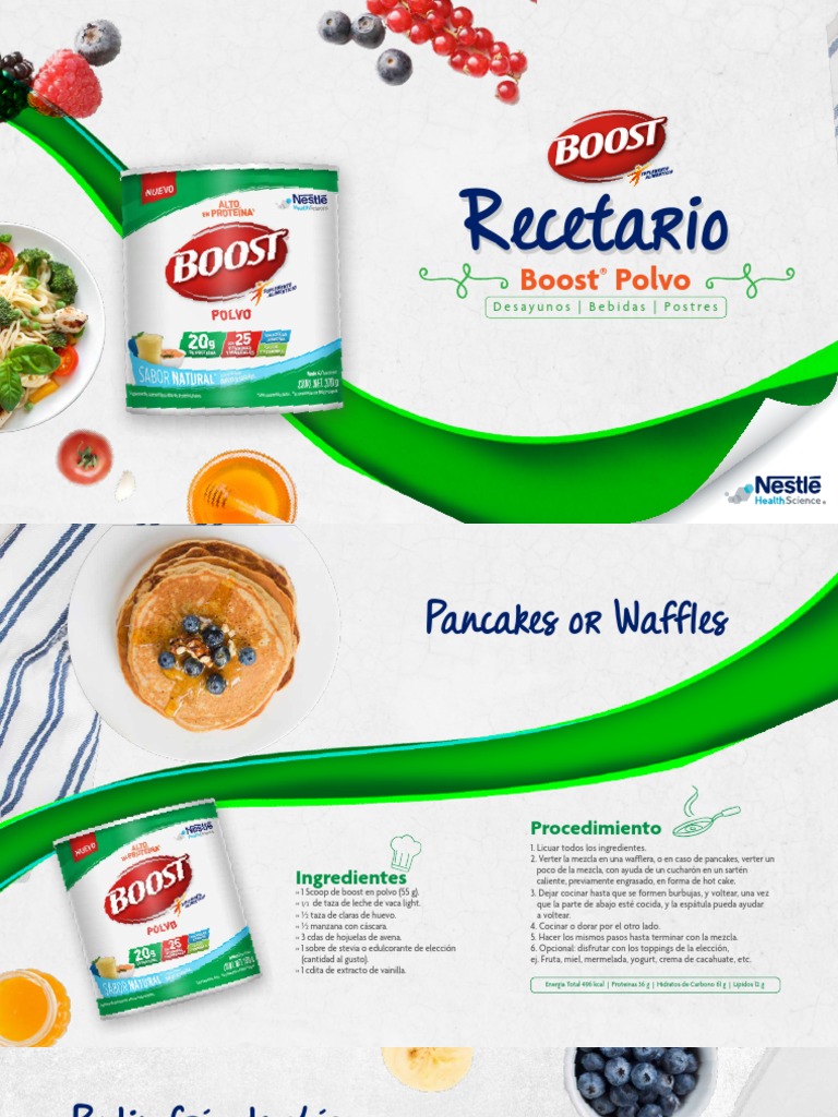 MX Boost Recetario PDF | PDF | Postres | Panes