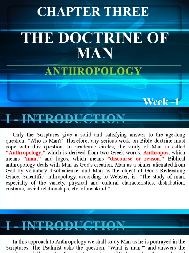 CHAPTER THREE - Anthropology | PDF | Genesis Creation Narrative | Glory ...