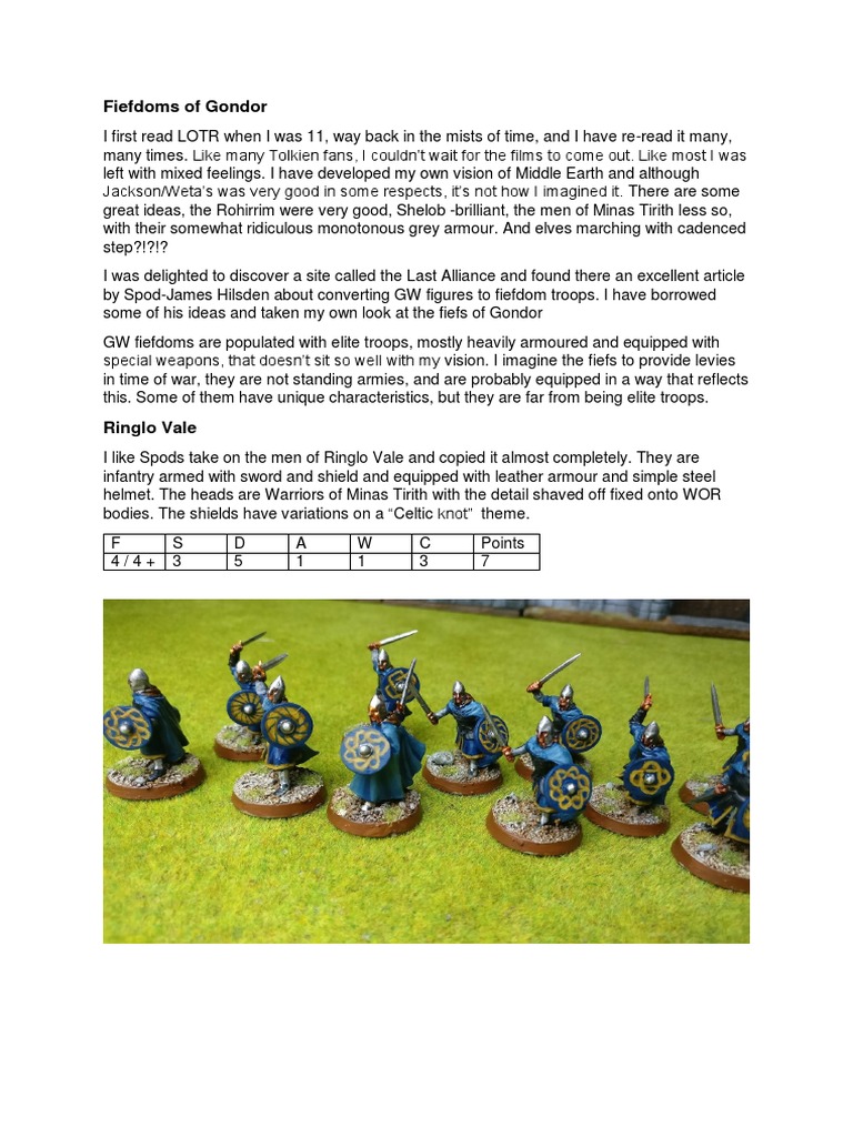 Fiefdoms of Gondor | PDF