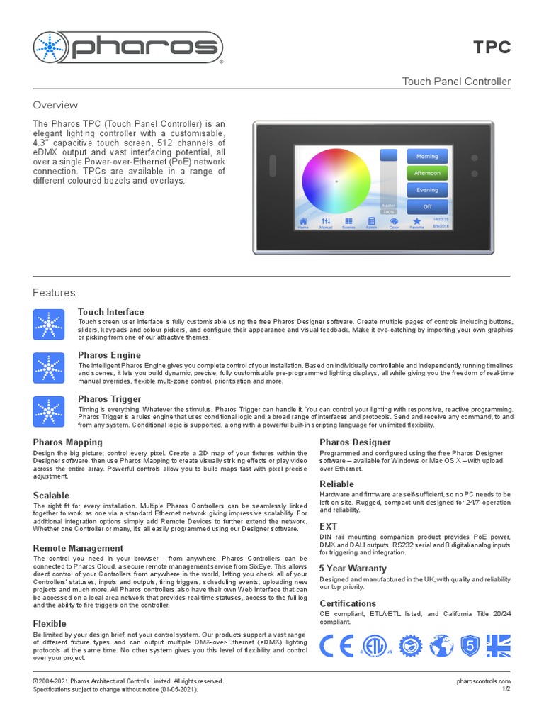 Pharos TPC Datasheet v3 | PDF | Computer Network | World Wide Web