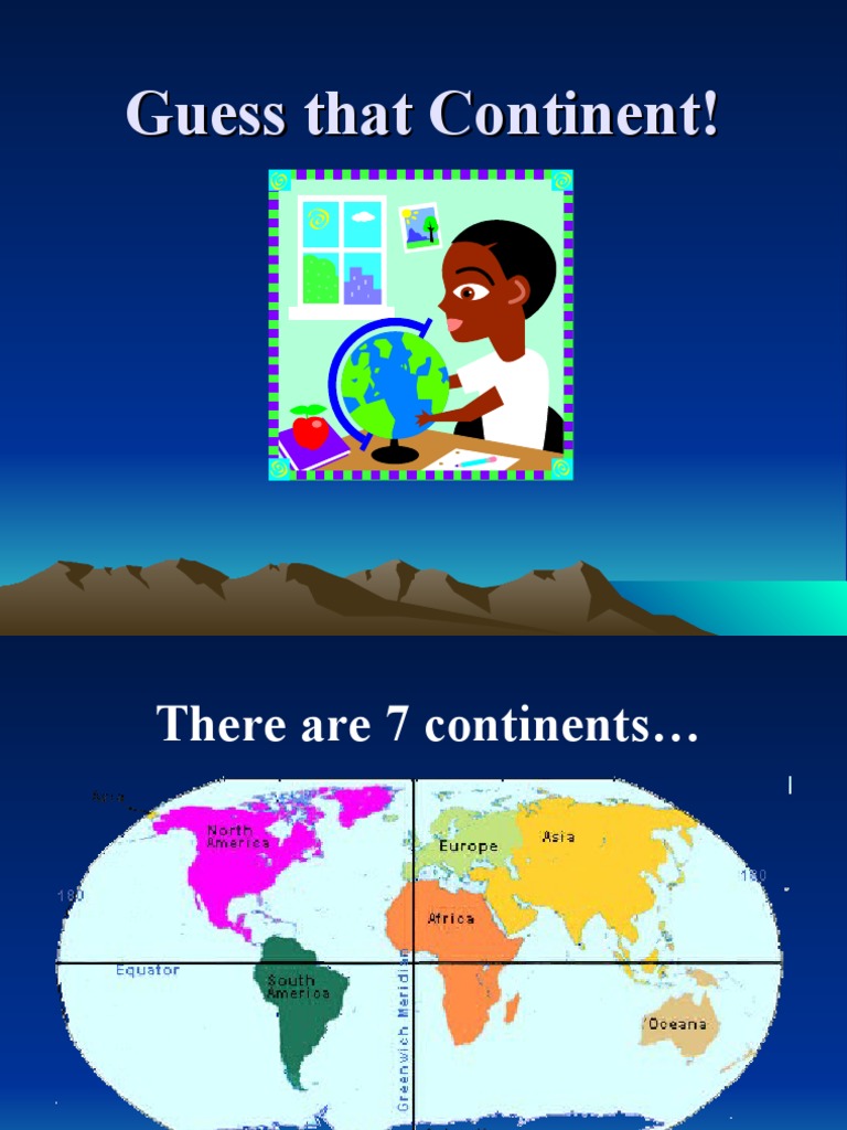 Guess That Continent | PDF | Travel