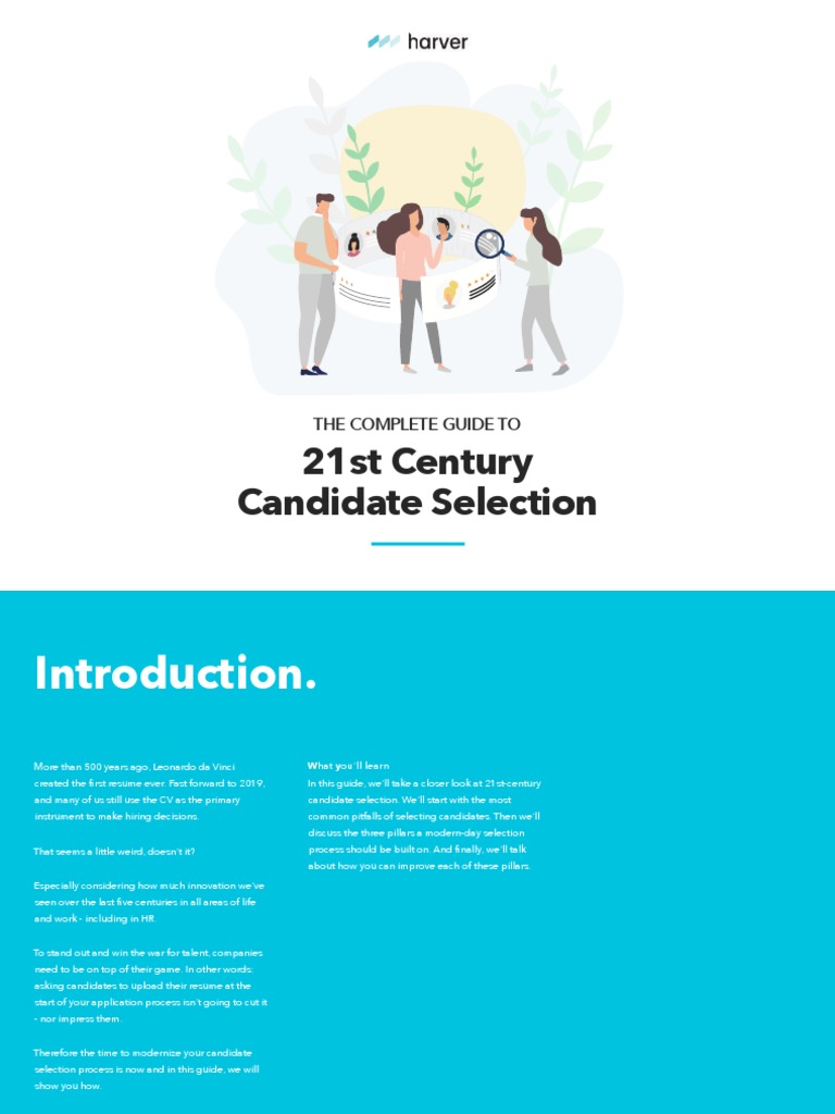 Harver 21st Century Candidate Selection Guide Pdf Pdf Recruitment