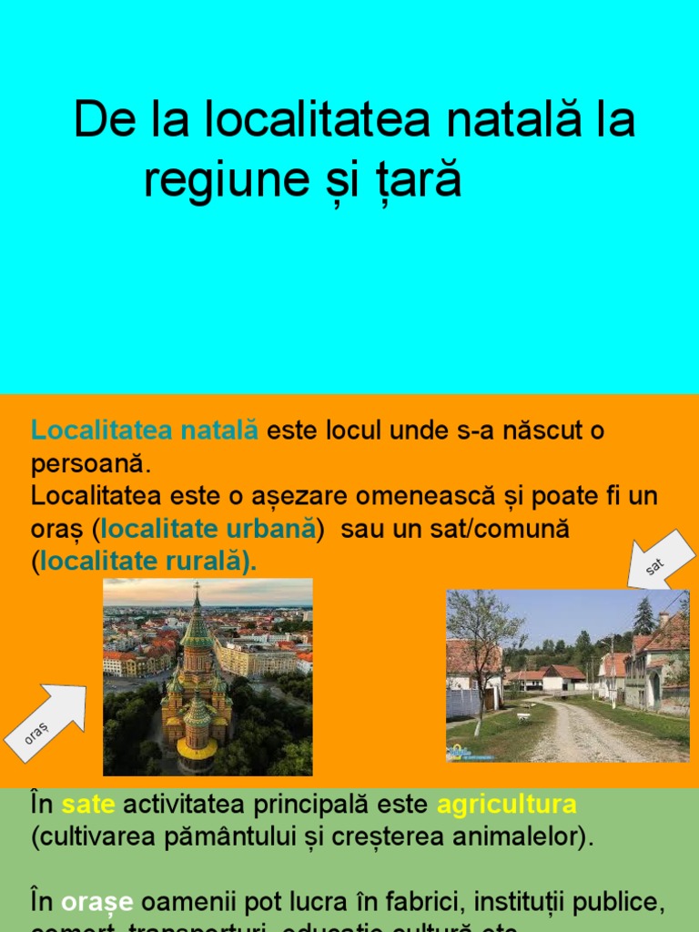 Localitate Regiune Tara | PDF