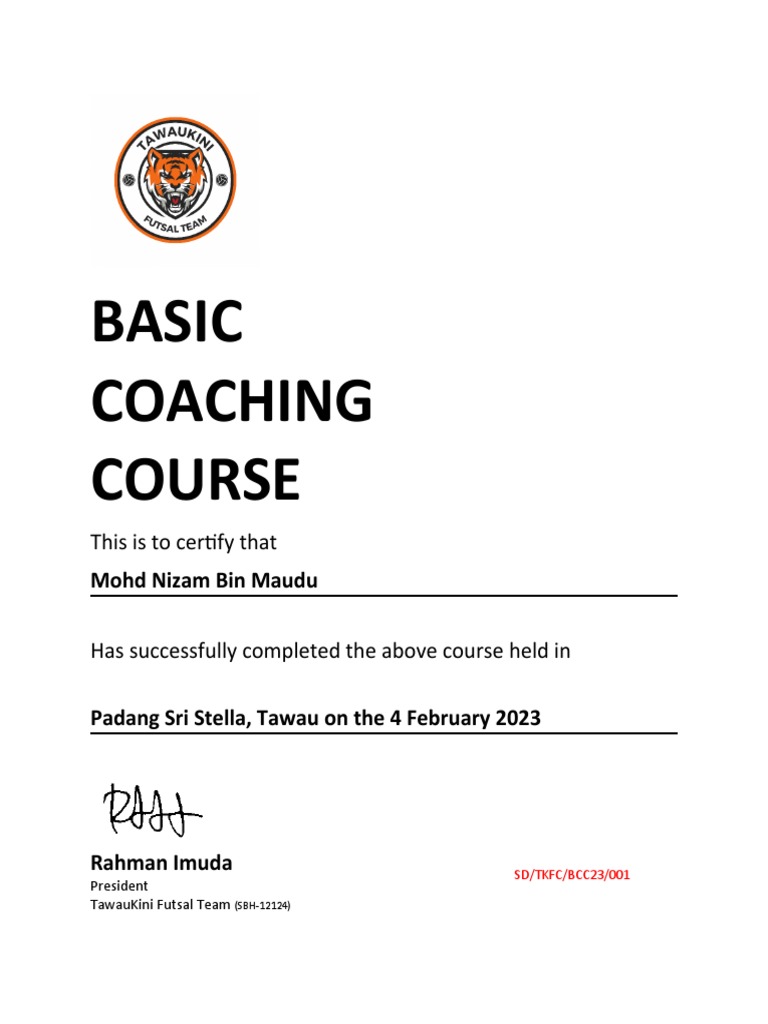Basic Certificate Pdf