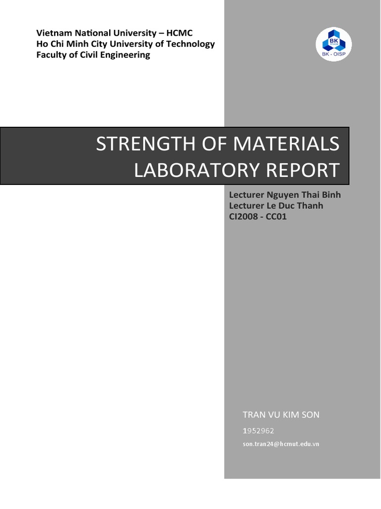 Report of Strength of Materials | PDF | Deformation (Engineering ...