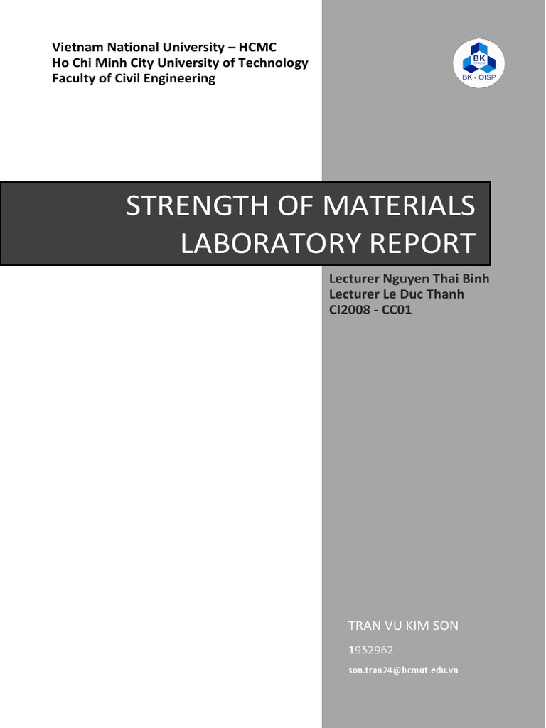 Report of Strength of Materials PDF | Download Free PDF | Deformation ...