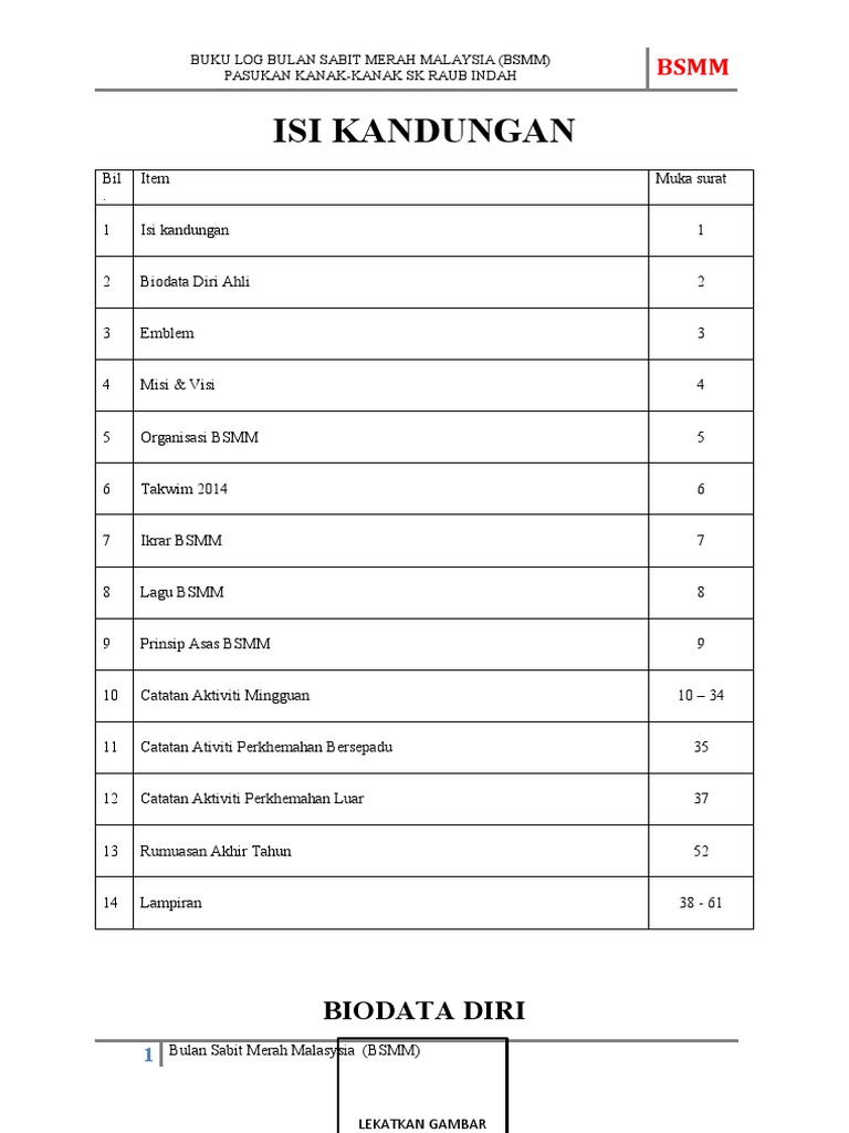 Buku Log Isi Kandungan | PDF