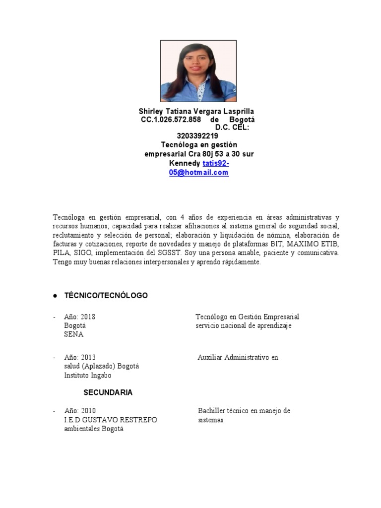 Hoja de Vida 2021-2 | PDF | Gestión de recursos humanos | Business