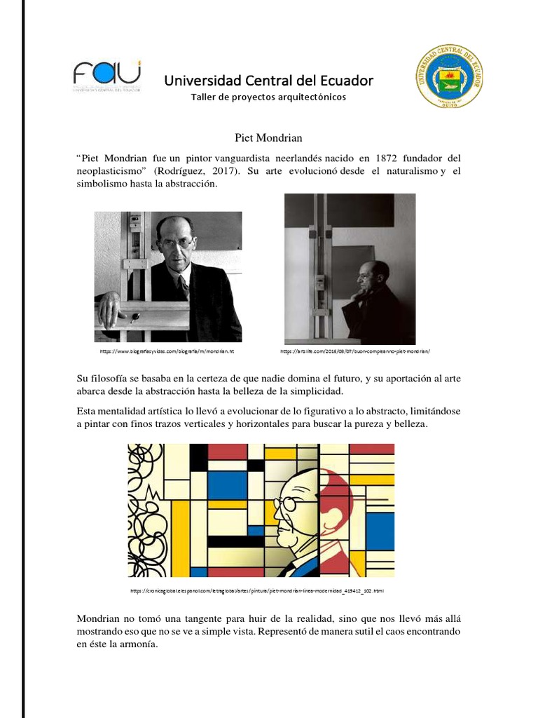 Arte y filosofía de Piet Mondrian | PDF | Las artes | Estética