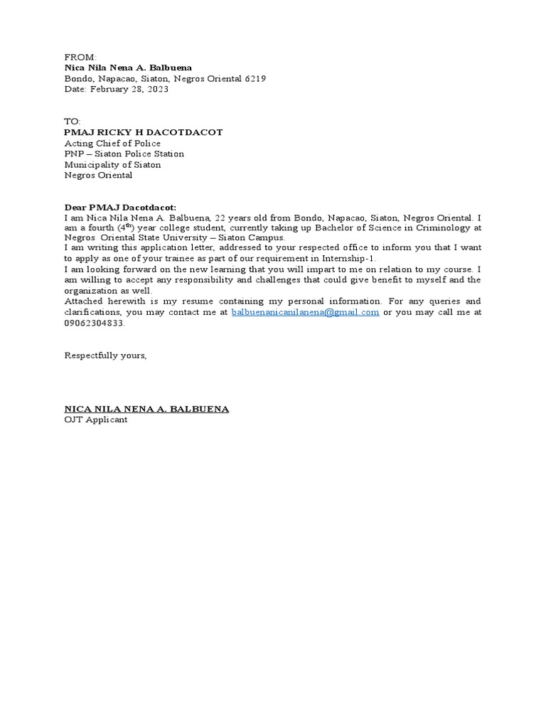 Application LETTERS | PDF | Career & Growth | Social Science