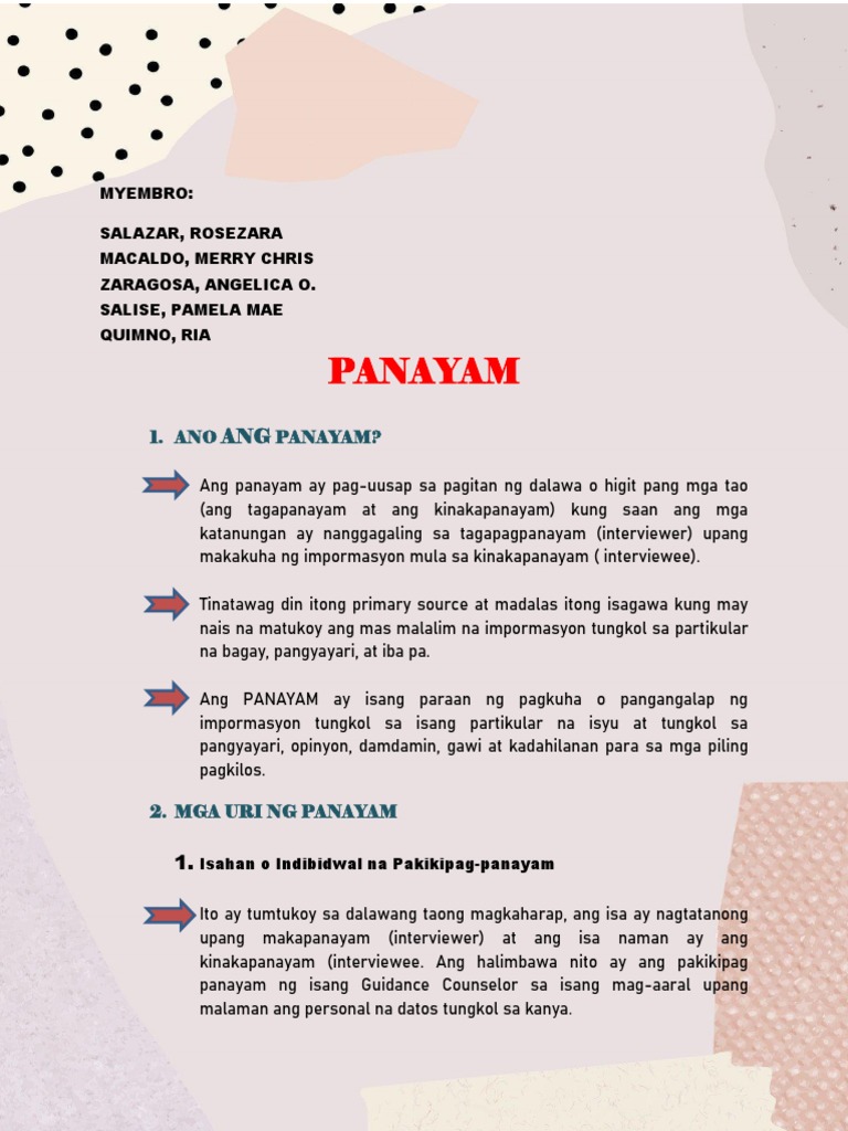 Panayam PDF | PDF