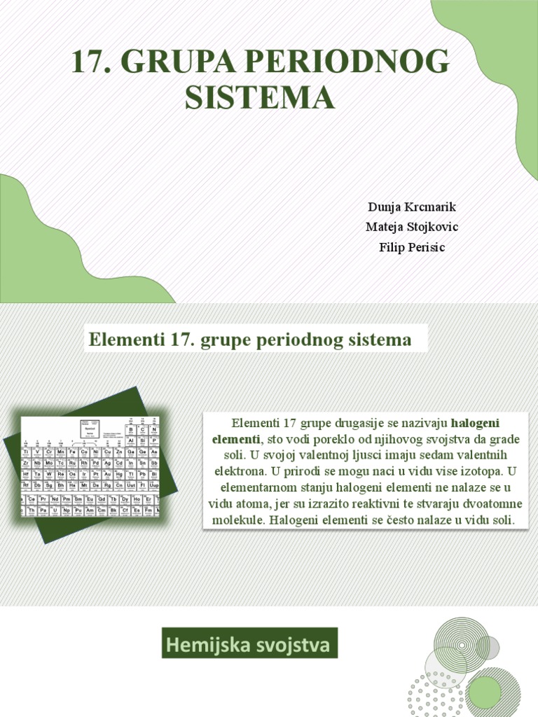 Prezentacija Hemija 2 | PDF