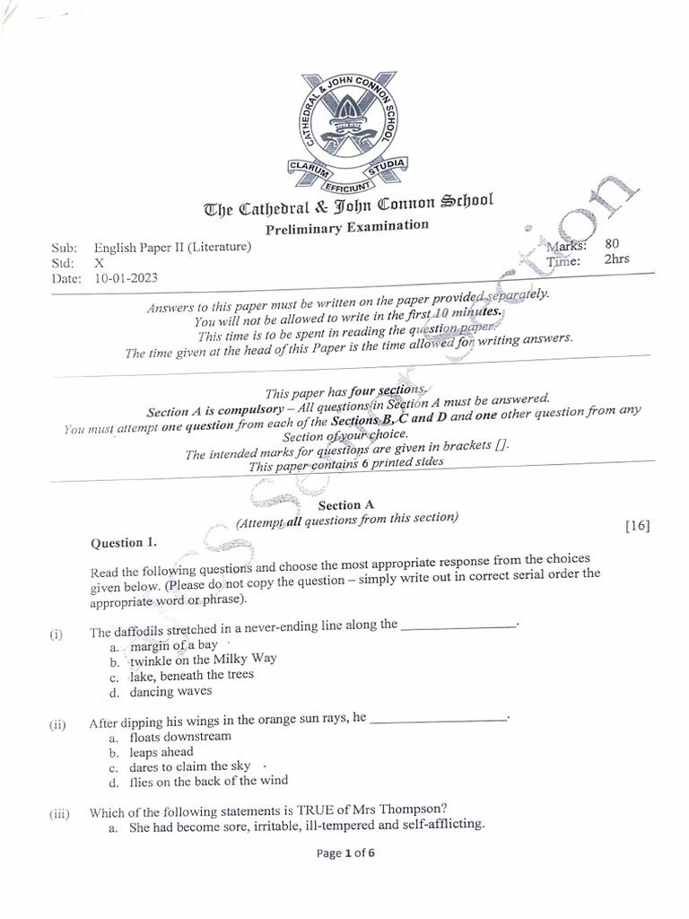 CAJCS Prelim Papers 2023 PDF | PDF