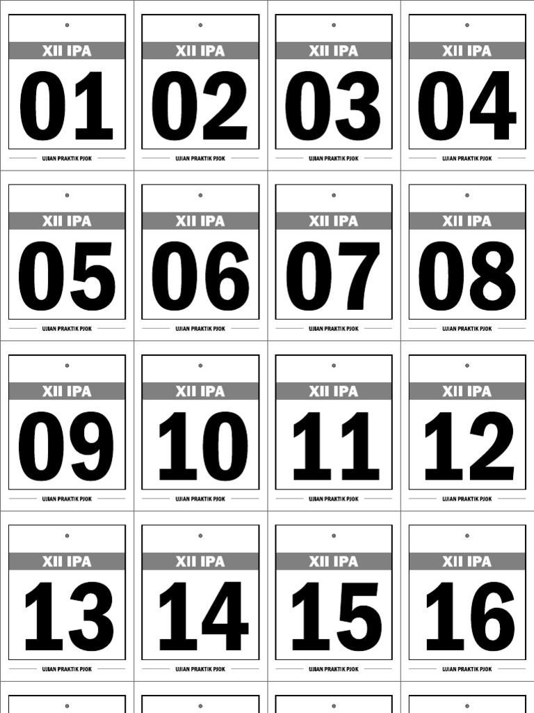 Nomor Dada UJIAN | PDF