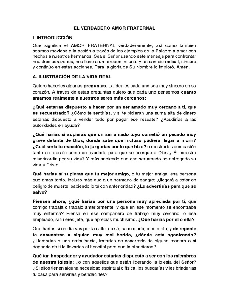Amor Fraternal: Ejemplos Bíblicos y Reflexiones | PDF | Amor | David